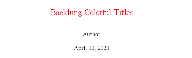 Colorful Titles In LaTeX Baeldung On Computer Science