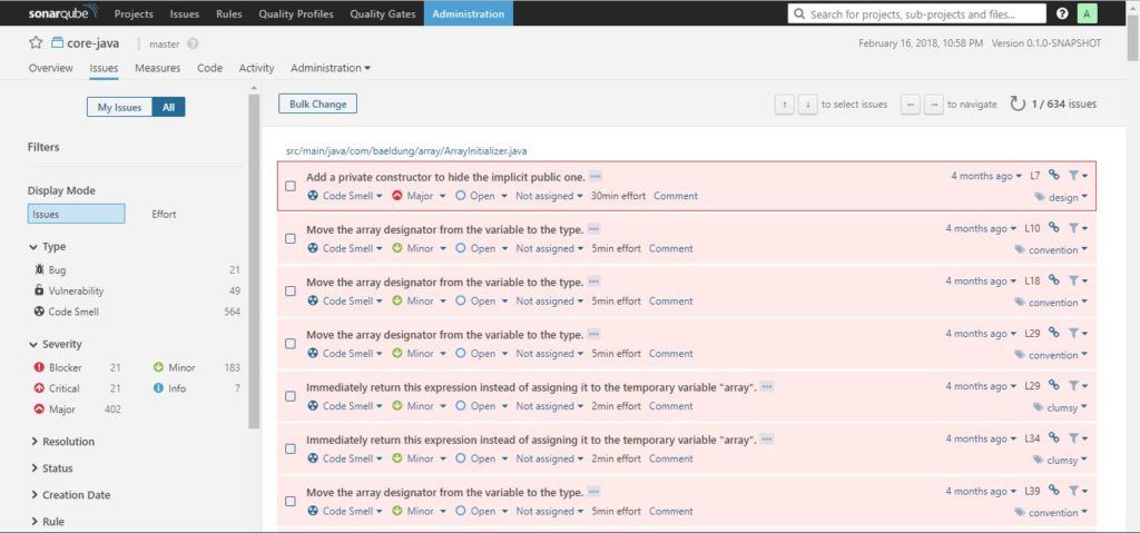 Code Analysis with SonarQube | Baeldung