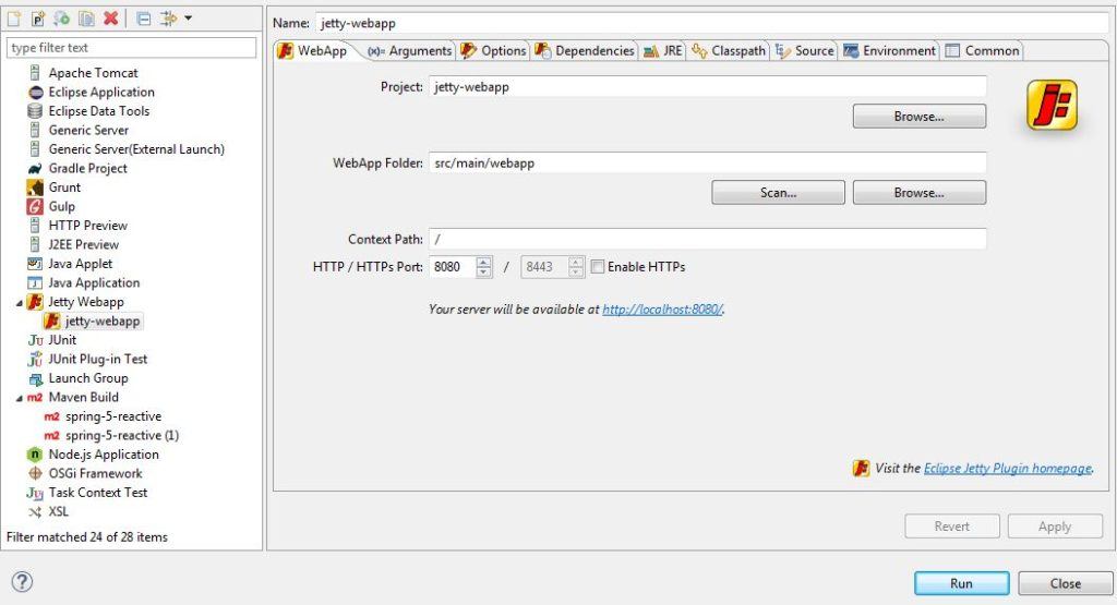Jetty Configuration in Eclipse | Baeldung