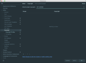 Adding a Copyright License Header for Java Source Files in IntelliJ IDEA | Baeldung