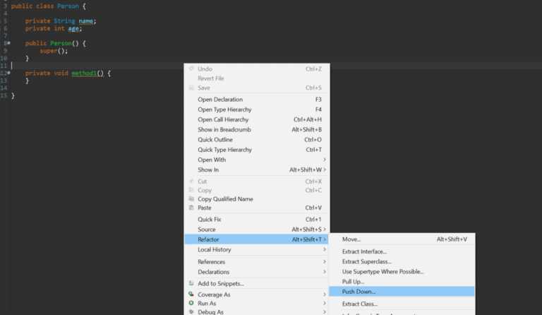 Refactoring in Eclipse | Baeldung