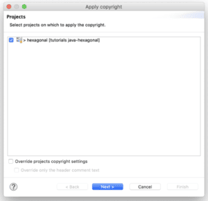 Adding Copyright License Header for Java Source Files in Eclipse | Baeldung