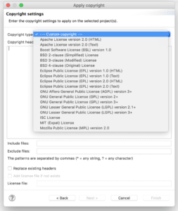 Adding Copyright License Header for Java Source Files in Eclipse | Baeldung