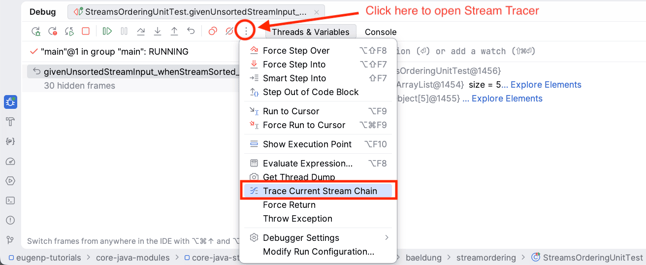 Debugging Java Streams with IntelliJ | Baeldung
