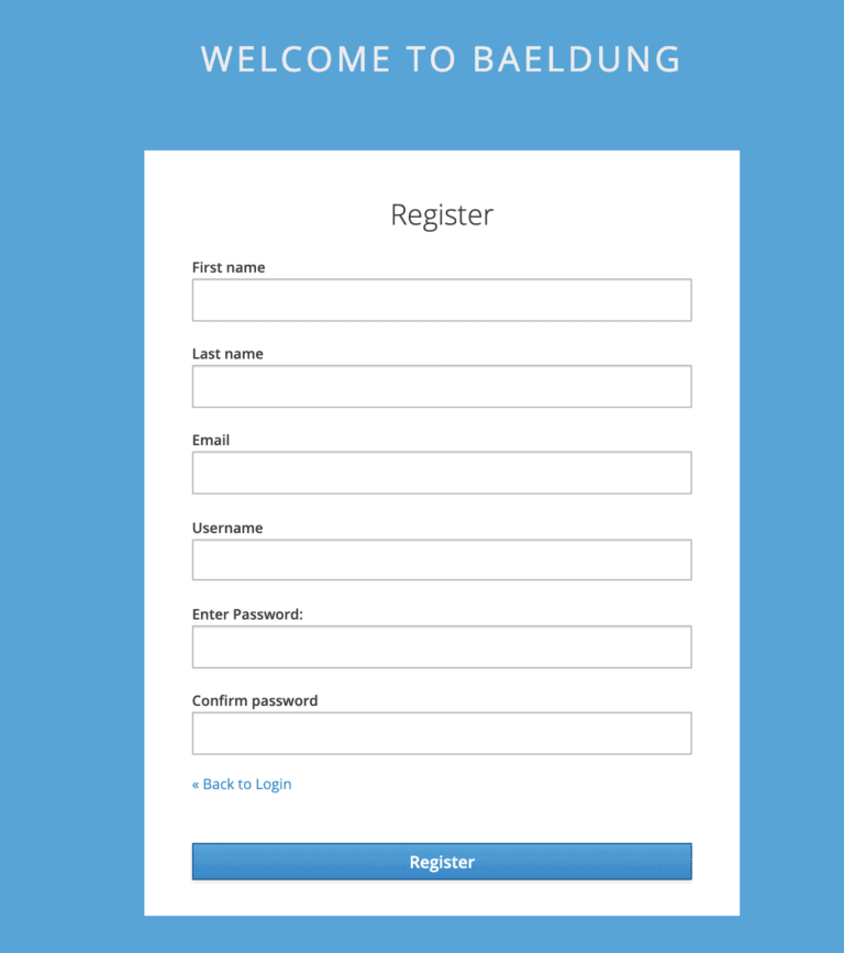 Keycloak User Self-Registration | Baeldung