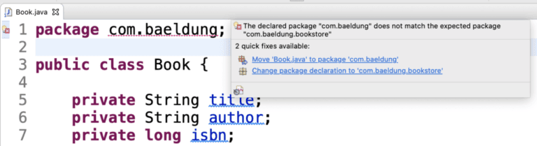Fixing the “Declared package does not match the expected package” Error | Baeldung