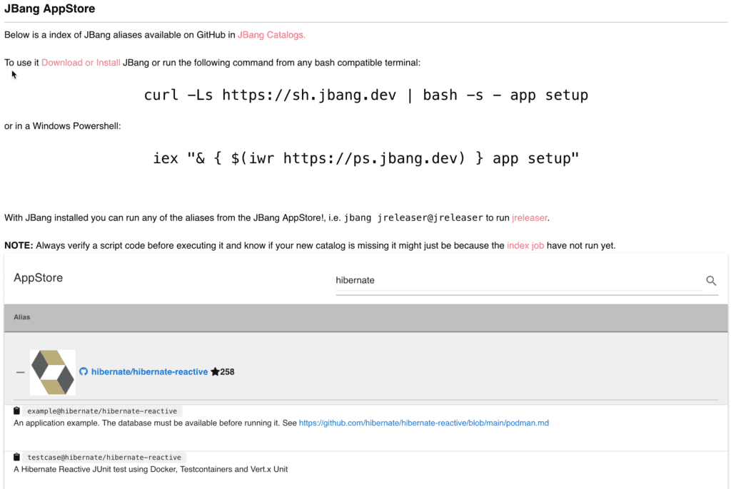 Thus if we make a jbang-catalog.json, its contents and description will show up here. Try to ...