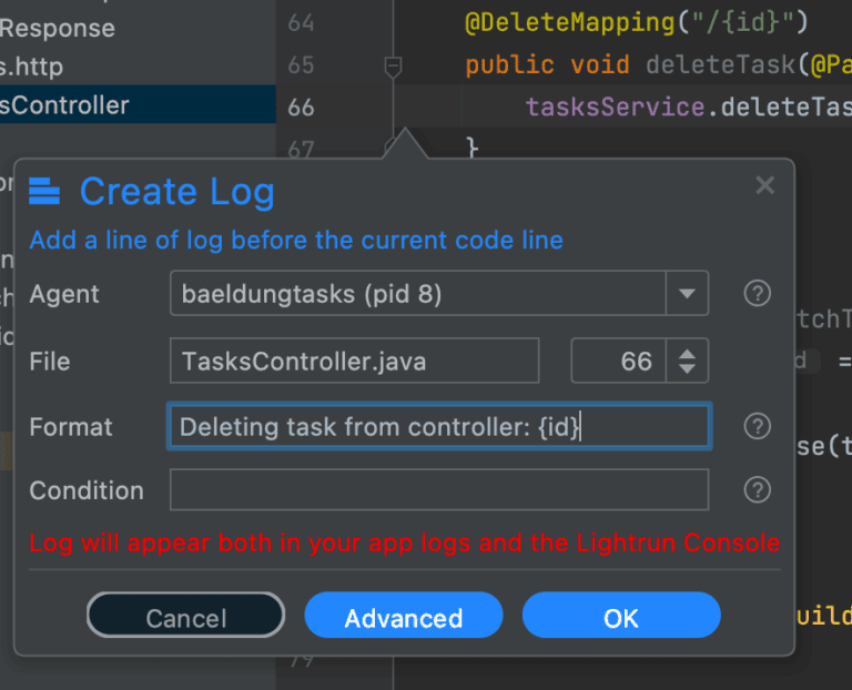 Debugging Spring Method Annotations Using Lightrun | Baeldung
