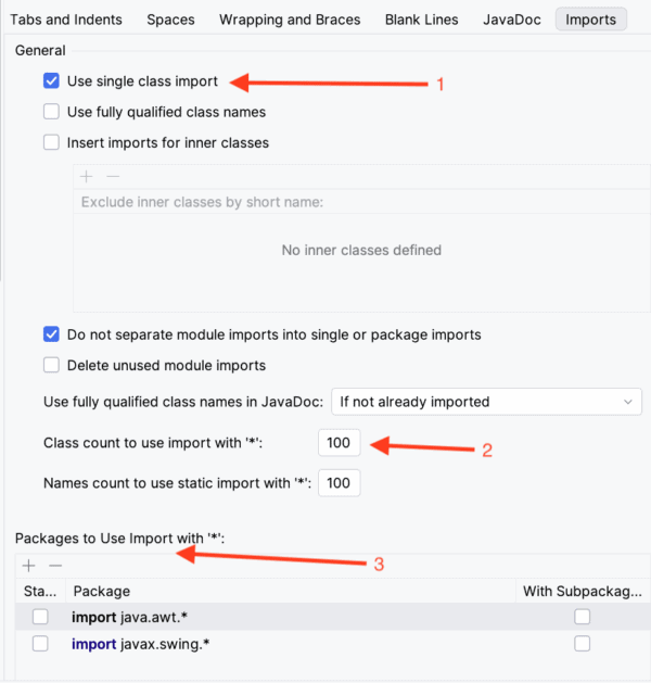 Disable Wildcard Import in IntelliJ | Baeldung