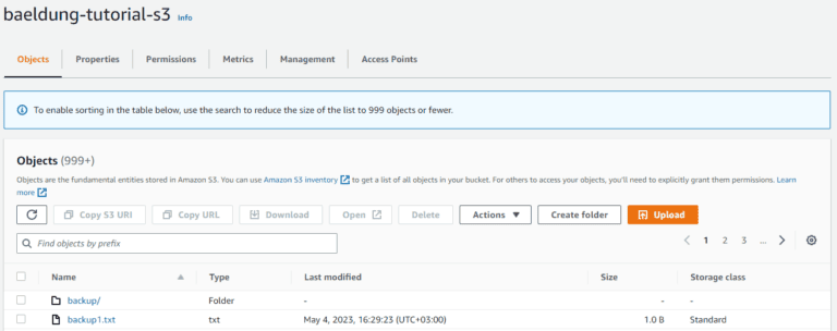 Listing All Aws S3 Objects In A Bucket Using Java Baeldung