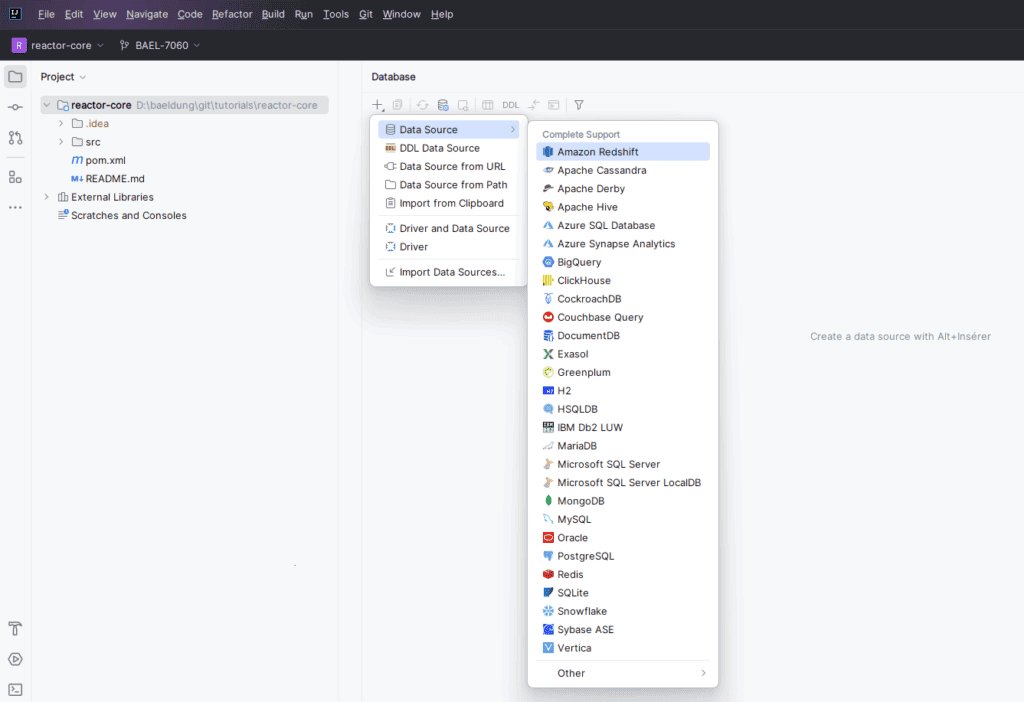 Connect To Database Through Intellij Data Sources And Drivers Baeldung
