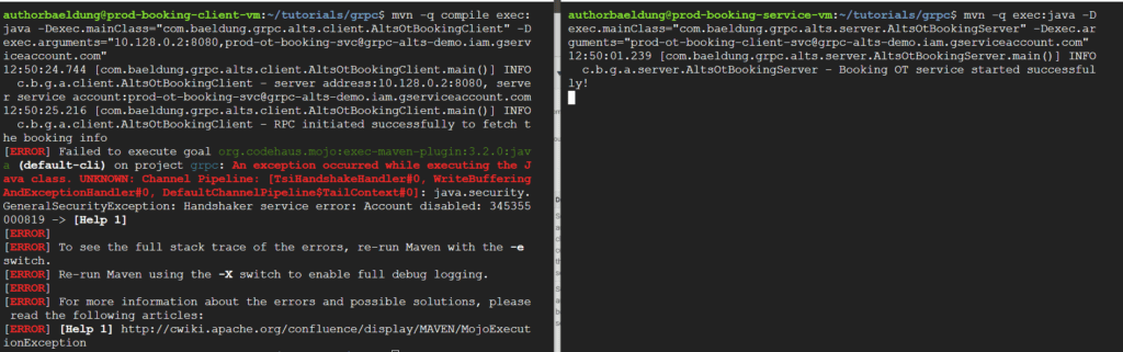 gRPC Authentication in Java Using Application Layer Transport Security (ALTS) | Baeldung