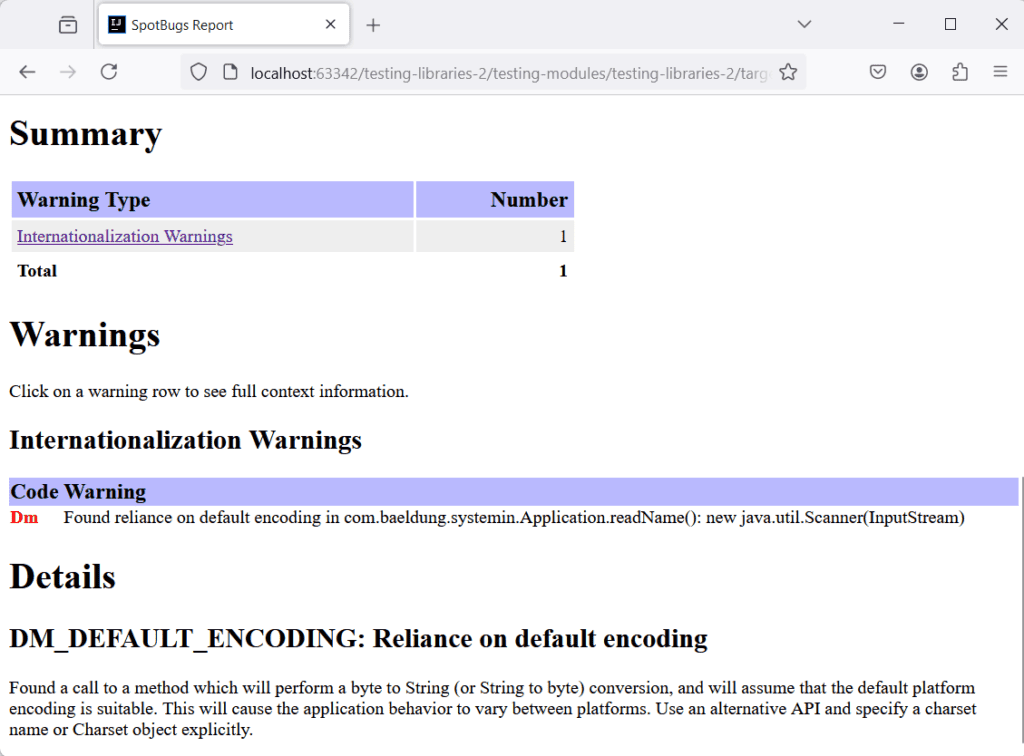 Intro to SpotBugs | Baeldung