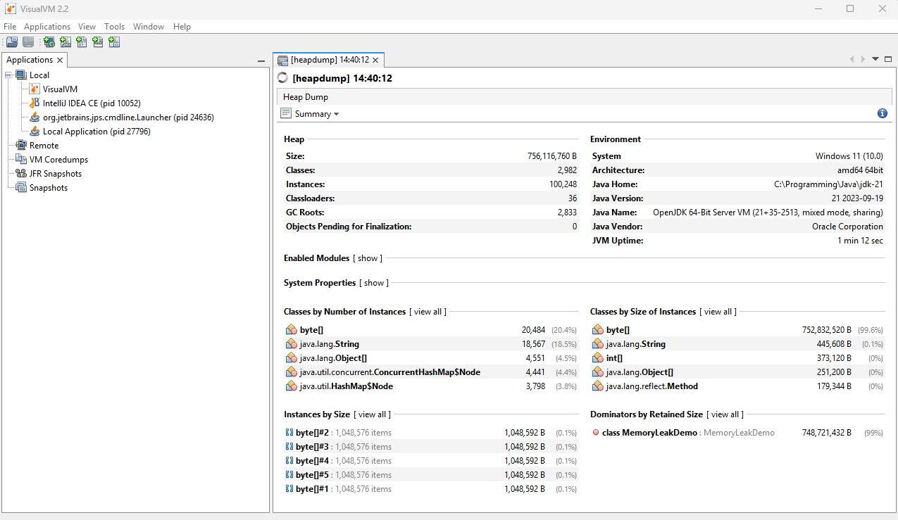 Tool to Analyze Offline Java Heap Dumps | Baeldung