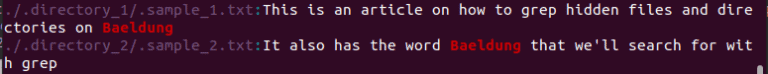 How to grep Hidden Files and Directories | Baeldung on Linux