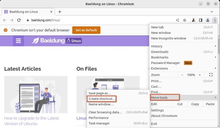 Creating Shortcuts for URLs | Baeldung on Linux
