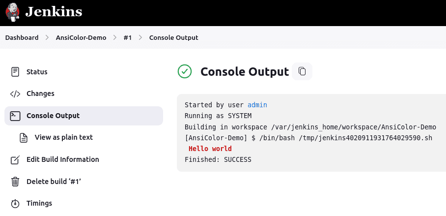 How to Use the AnsiColor Plugin in Jenkins | Baeldung on Ops