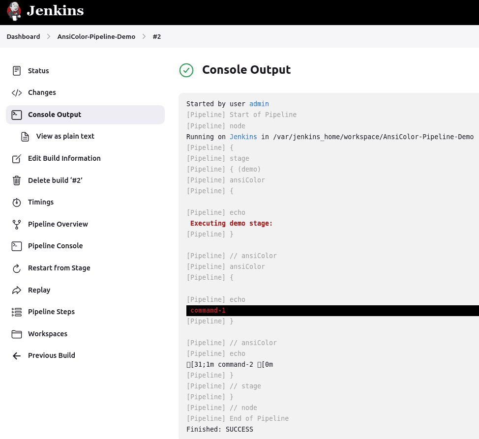 How to Use the AnsiColor Plugin in Jenkins | Baeldung on Ops