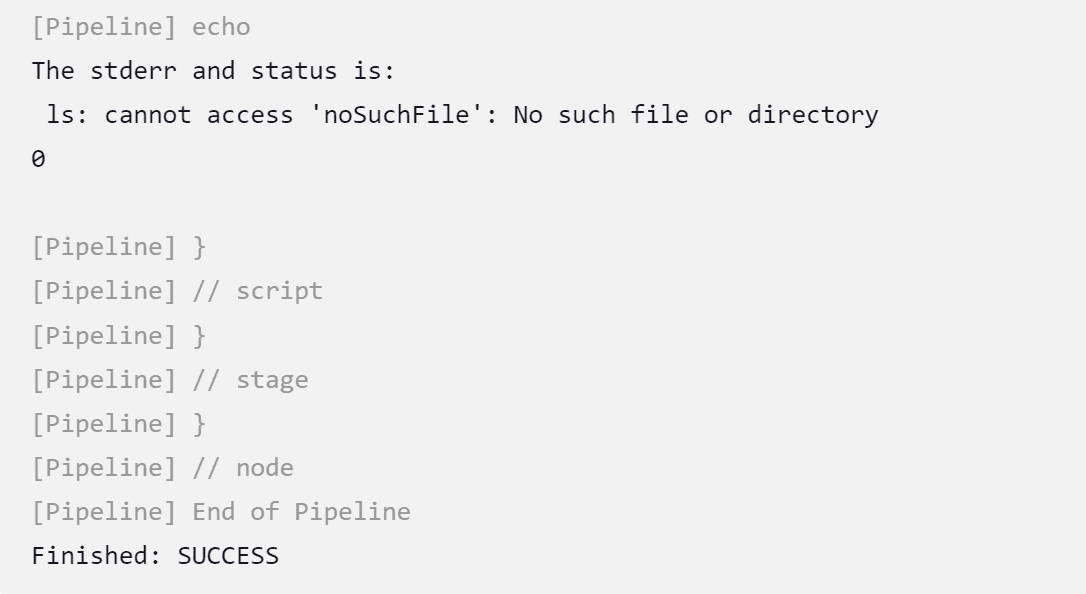 Return Stdout, Stderr, and Status From Jenkins sh Script | Baeldung on Ops