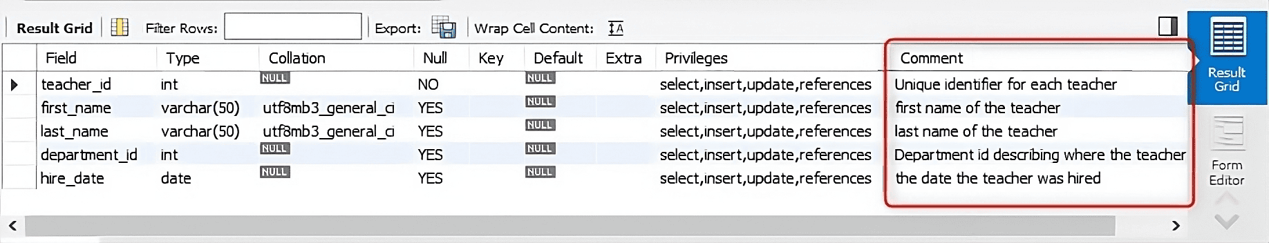 Adding a Comment to a Column When Creating a Table in SQL Baeldung on SQL
